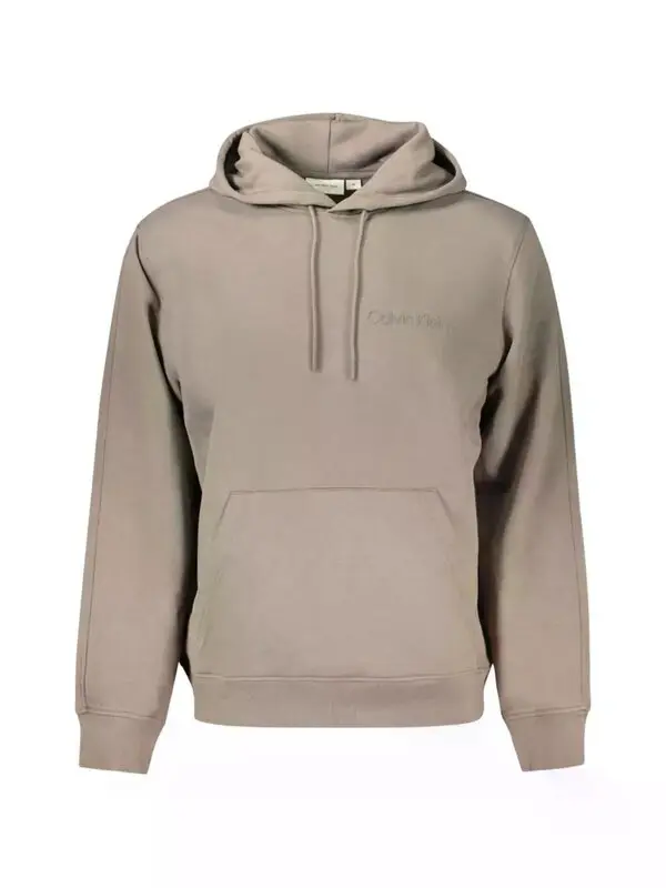 Calvin Klein Logo-embroidered Hoodie - Neutrals