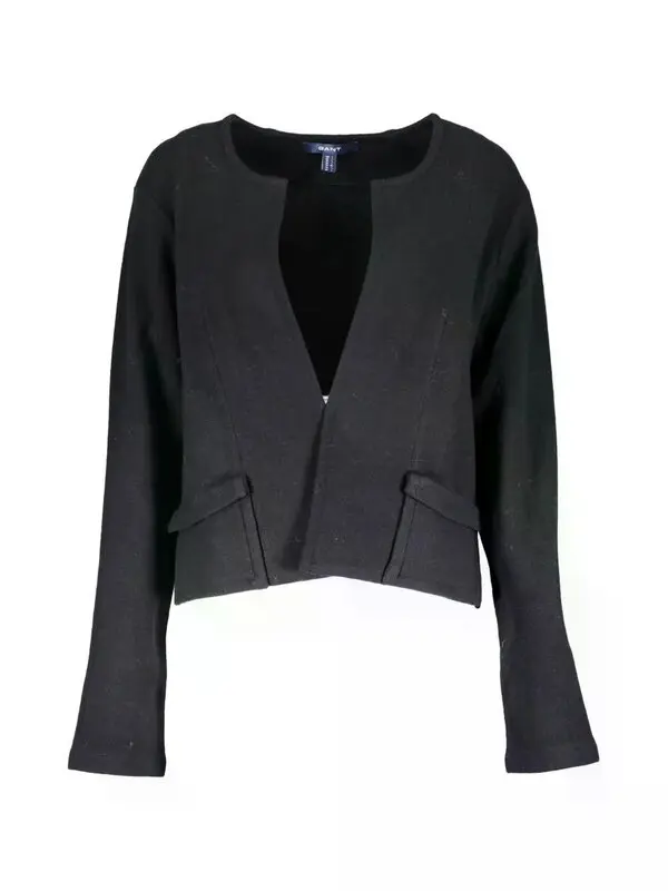 Gant V-neck Cropped Cardigan - Black