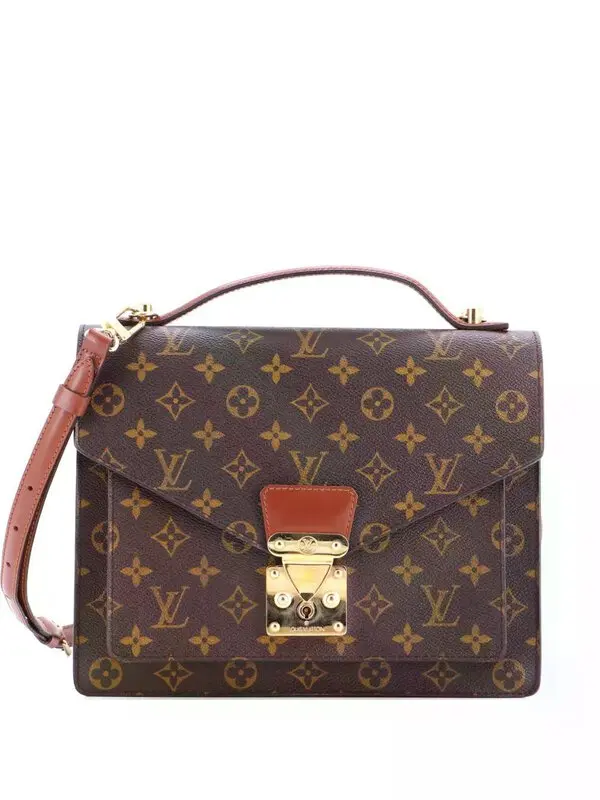 LOUIS VUITTON Monceau Handbag Monogram Canvas Satchel