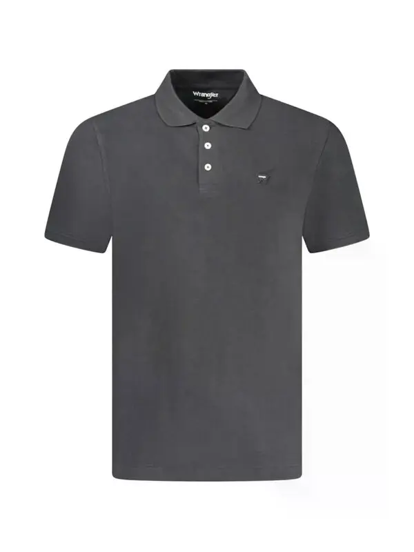 Wrangler Logo-embroidered Cotton Polo Shirt - Grey