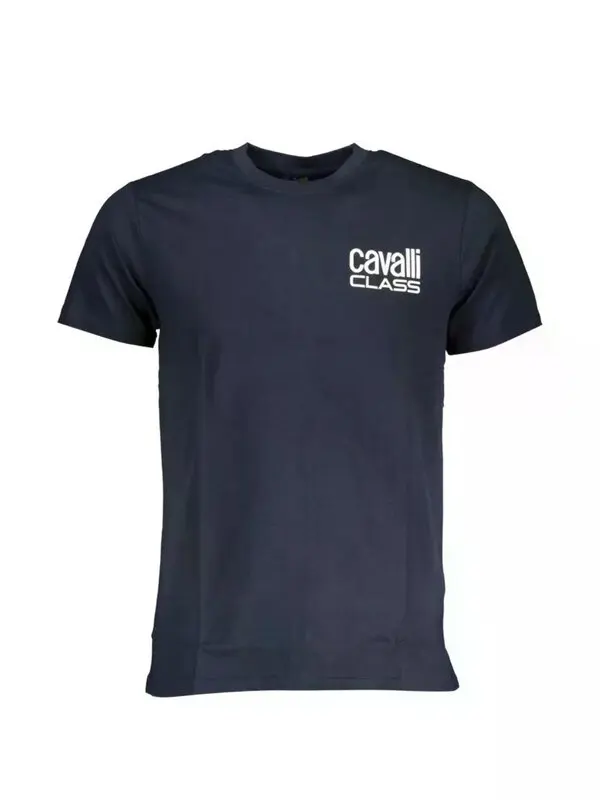 Roberto Cavalli Logo-print Cotton T-shirt - Blue