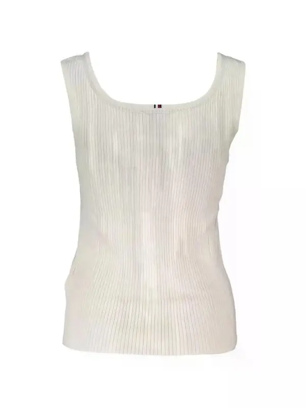 Tommy Hilfiger Ribbed Square-neck Tank Top - White