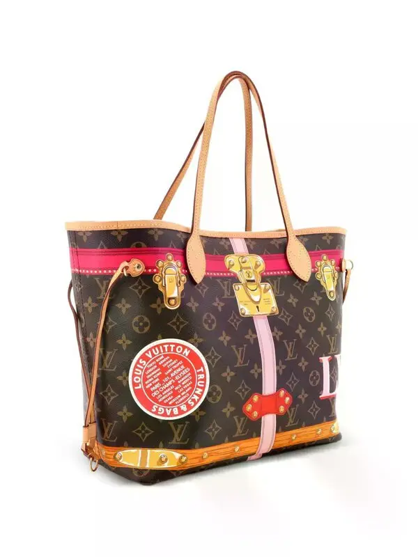 LOUIS VUITTON Neverfull Nm Limited Edition Summer Trunks Monogram Canvas Mm Tote Bag - Brown