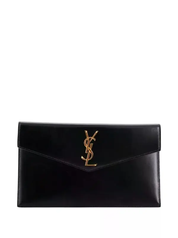 Saint Laurent Uptown Leather Pouch - Black