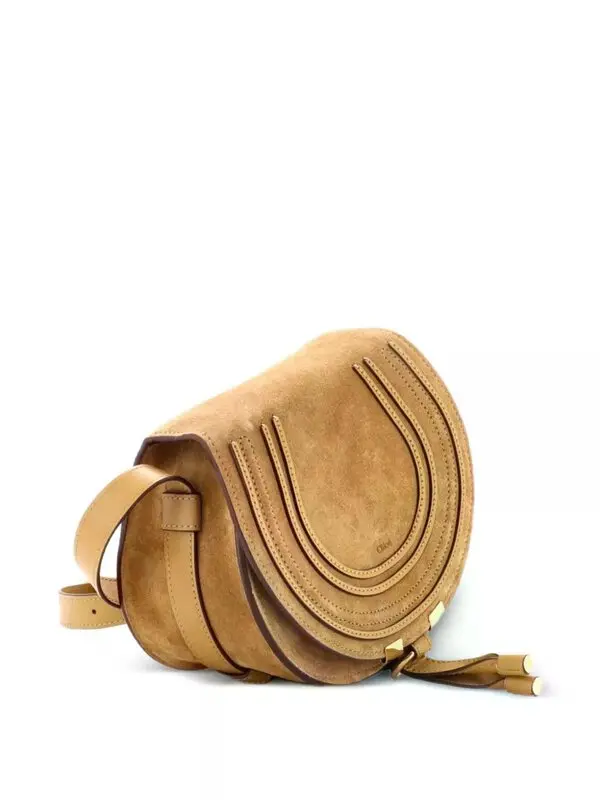 Chloé Marcie Suede Small Crossbody Bag - Neutrals