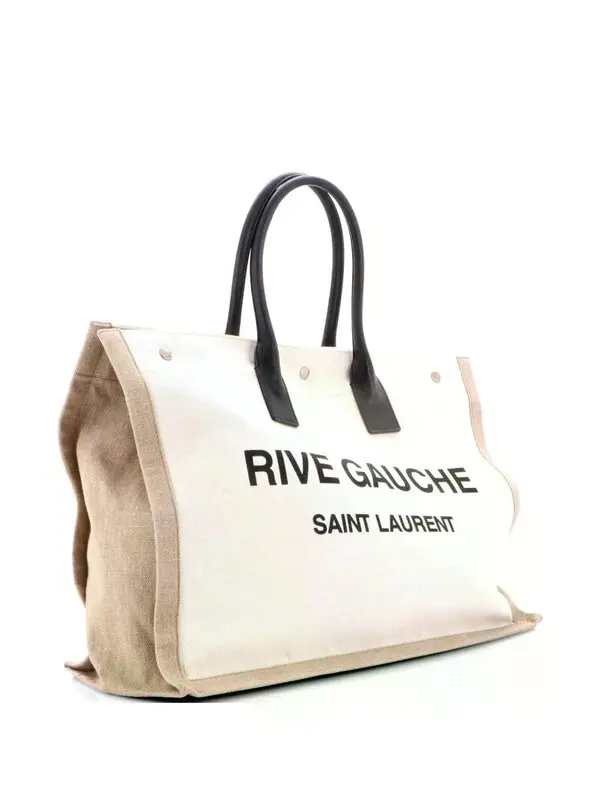 Saint Laurent Rive Gauche Shopper Large Tote Bag - Neutrals