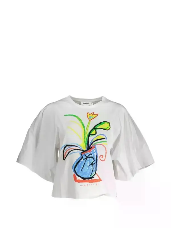 Desigual Floral-print T-shirt - White