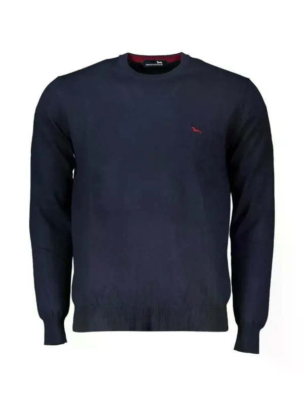 HARMONT & BLAINE Embroidered Crew-neck Sweatshirt - Blue