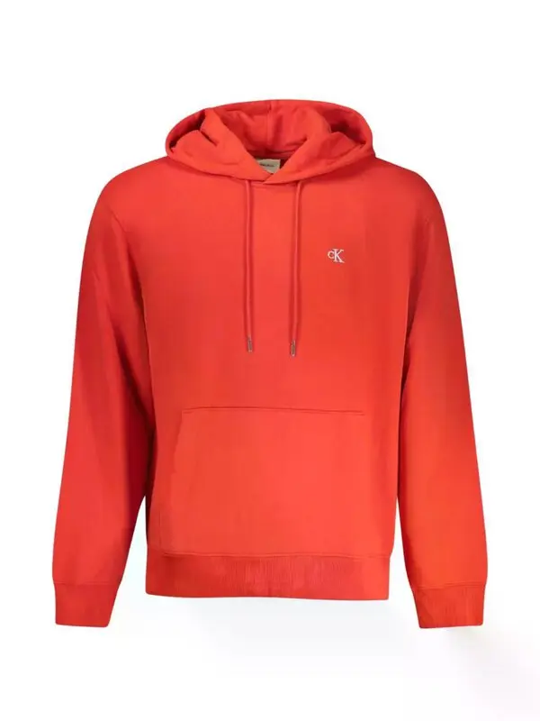 Calvin Klein Logo-print Drawstring Hoodie - Red