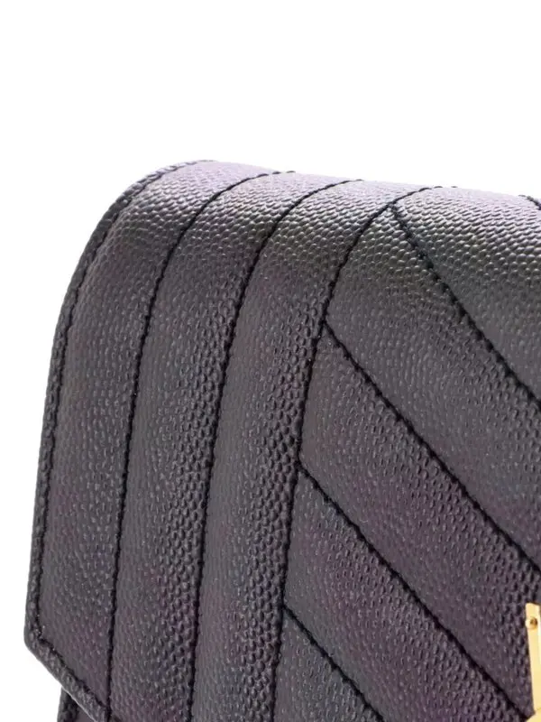 Saint Laurent Classic Monogram Envelope Wristlet - Black