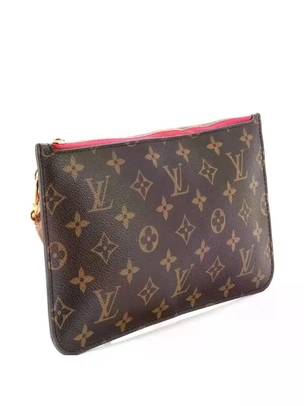 LOUIS VUITTON Neverfull Pochette Monogram Canvas Large Pouch - Brown