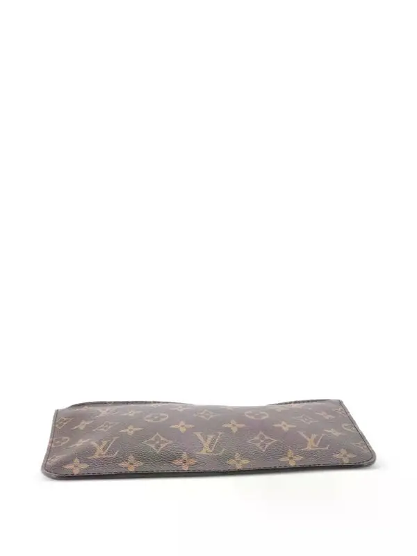LOUIS VUITTON Neverfull Pochette Monogram Canvas Large Pouch - Brown