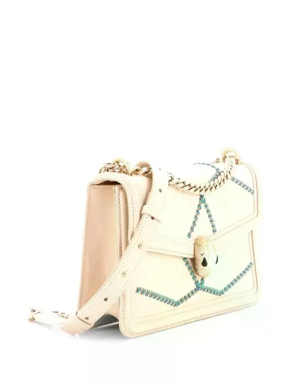 BVLGARI Serpenti Forever Whipstitched Leather Small Shoulder Bag
