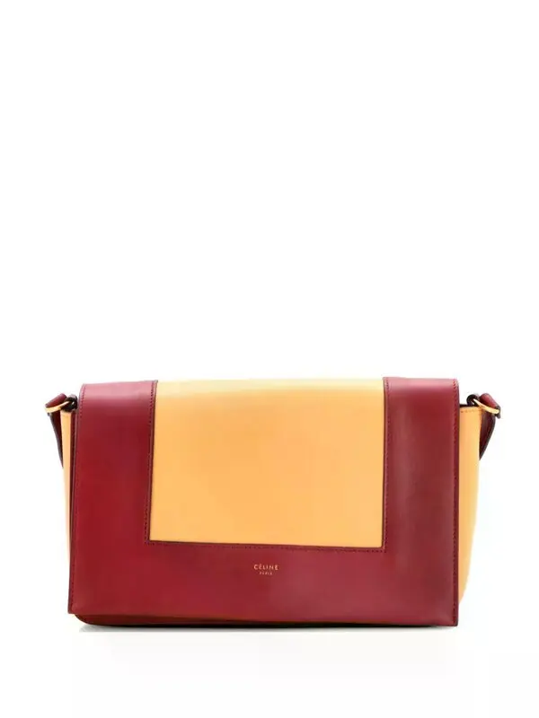 Celine Frame Leather Medium Shoulder Bag - Red