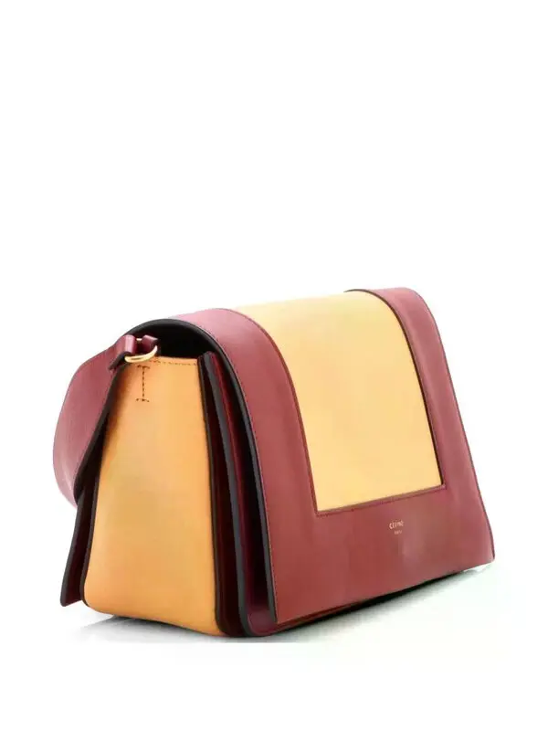 Celine Frame Leather Medium Shoulder Bag - Red