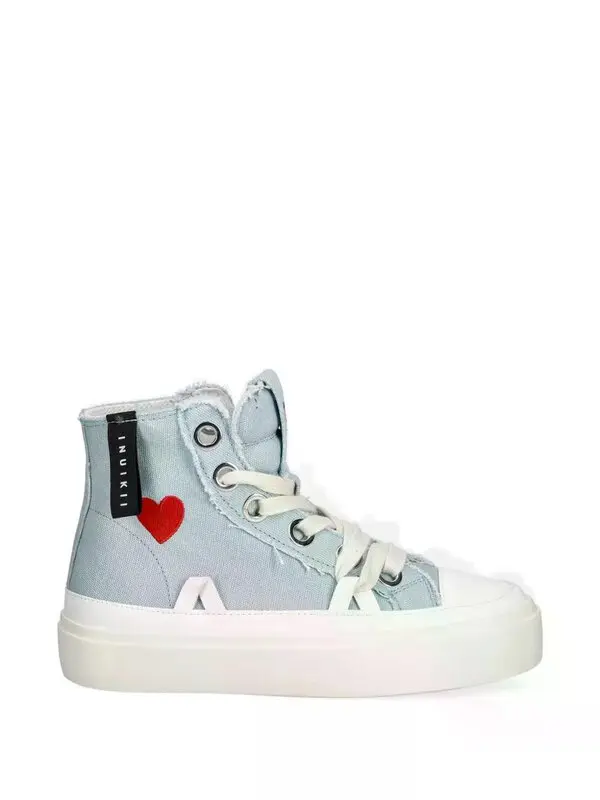 Inuikii Heart Motif High Top Sneakers - Blue