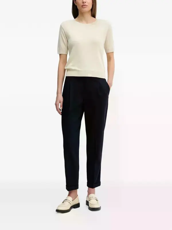 BENETTON Pleated Roll-up Trousers