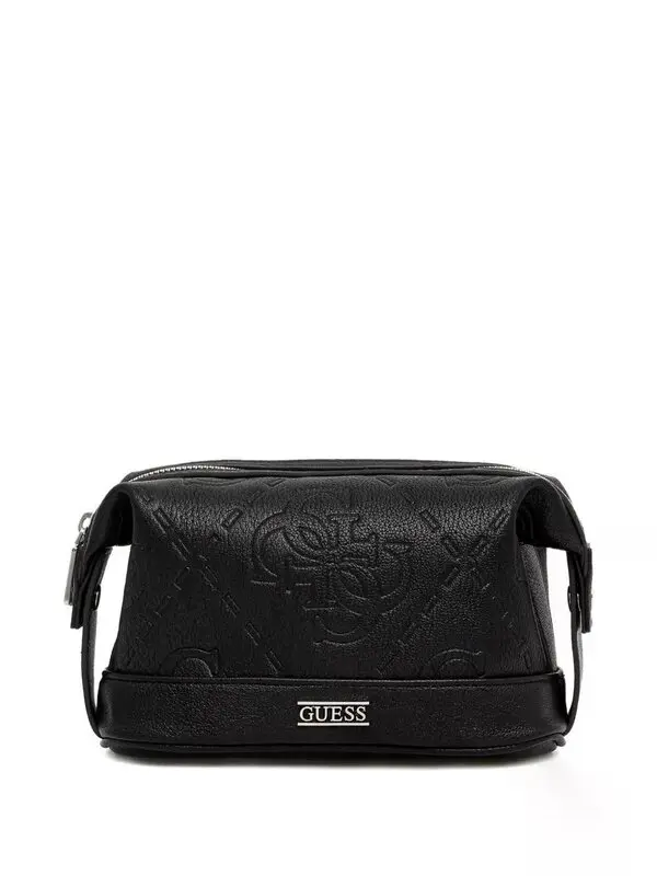 Guess Boston 4g Embossed Wash Bag - Black