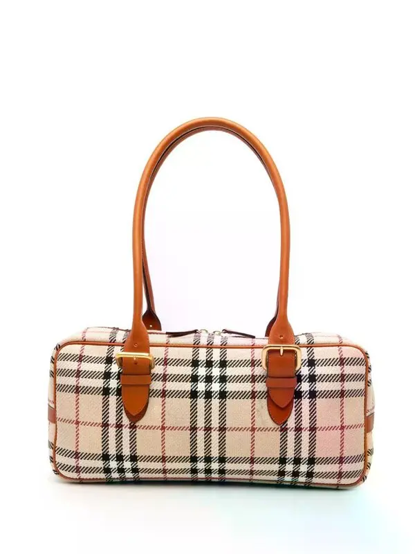 Burberry House Check Wool Shoulder Bag - Neutrals