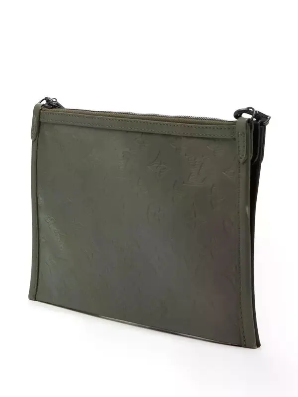 LOUIS VUITTON 2019 Monogram Shadow Double Flat Messenger Crossbody Bag