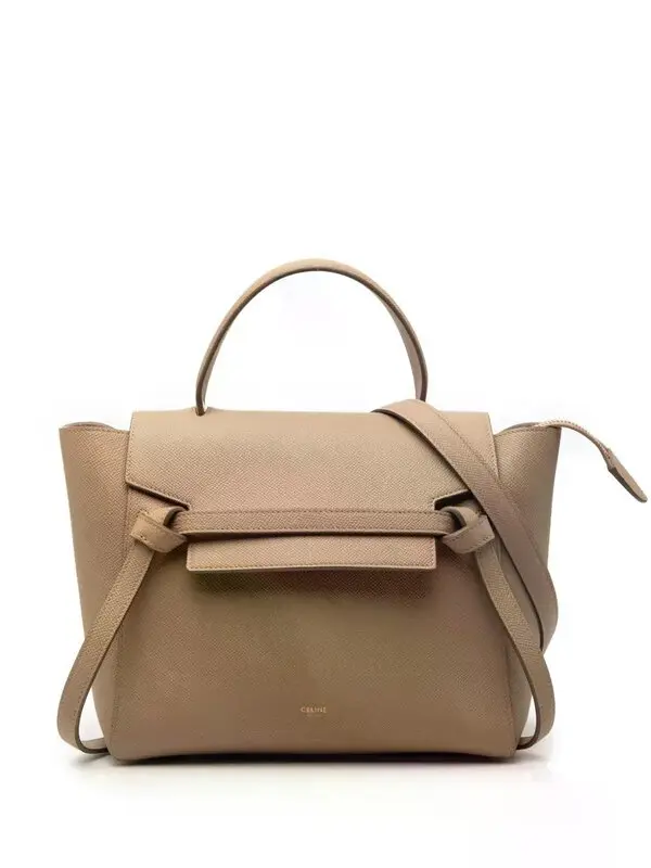 Celine 2019 Micro Grained Calfskin Belt Bag Satchel - Neutrals
