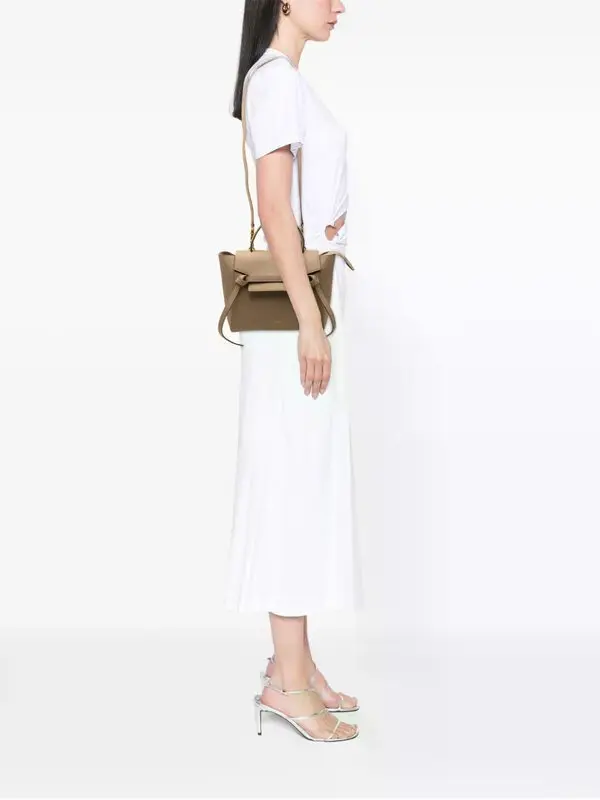 Celine 2019 Micro Grained Calfskin Belt Bag Satchel - Neutrals