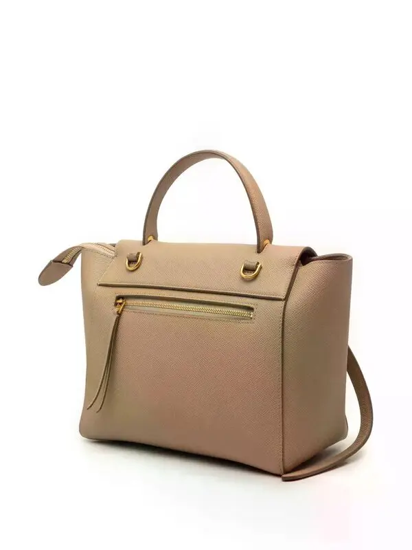 Celine 2019 Micro Grained Calfskin Belt Bag Satchel - Neutrals