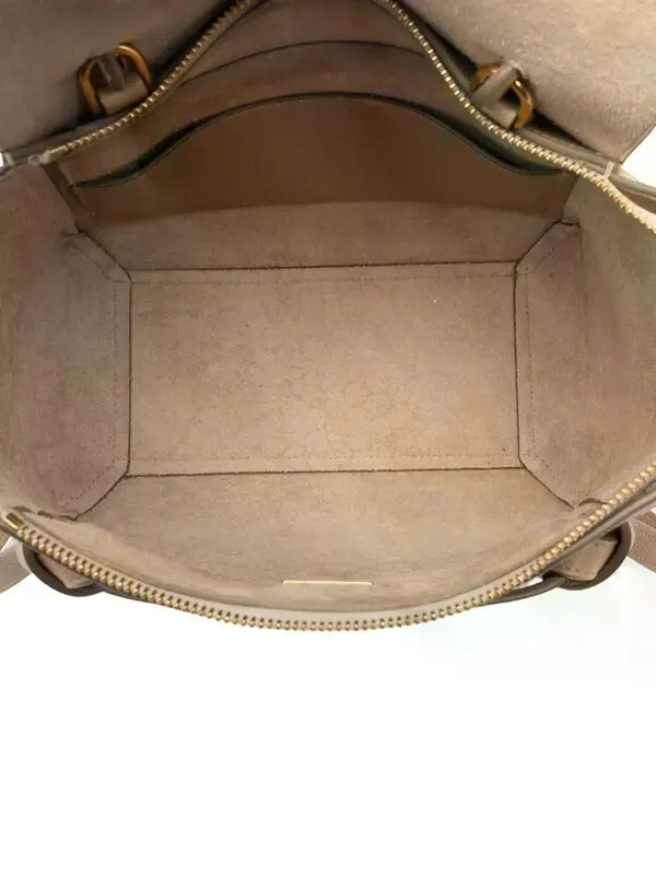 Celine 2019 Micro Grained Calfskin Belt Bag Satchel - Neutrals