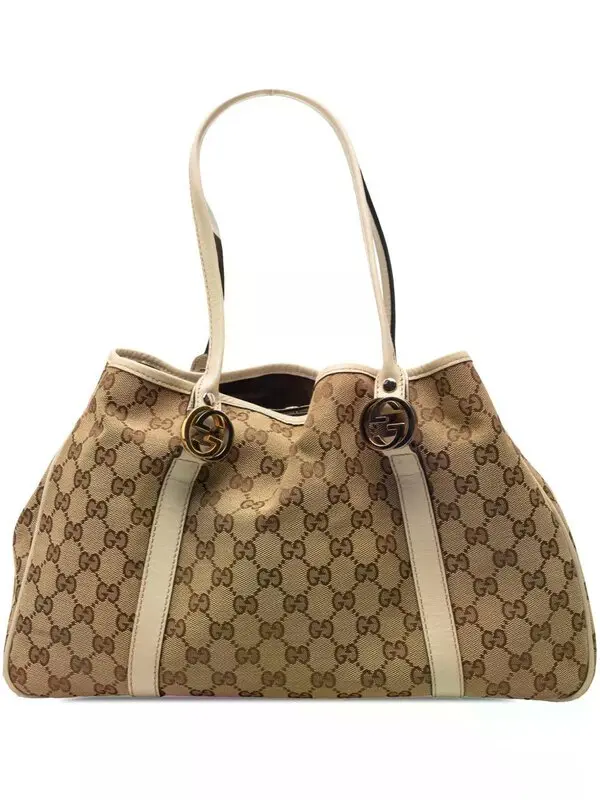 Gucci Gg Canvas Twins Tote Bag - White