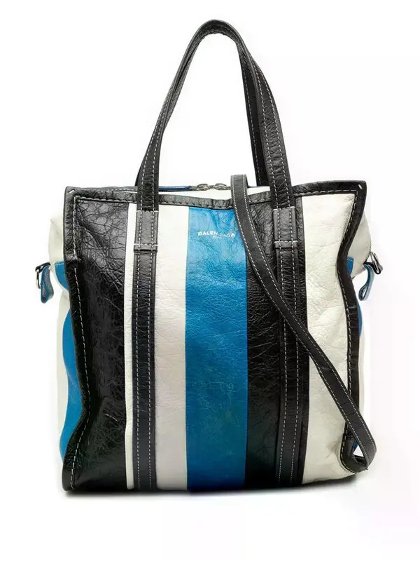 Balenciaga Lambskin Bazar Shopper Satchel - Blue