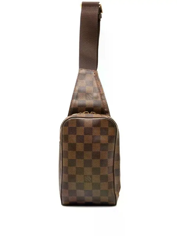 LOUIS VUITTON 2005 Damier Ebene Geronimos Crossbody Bag - Brown