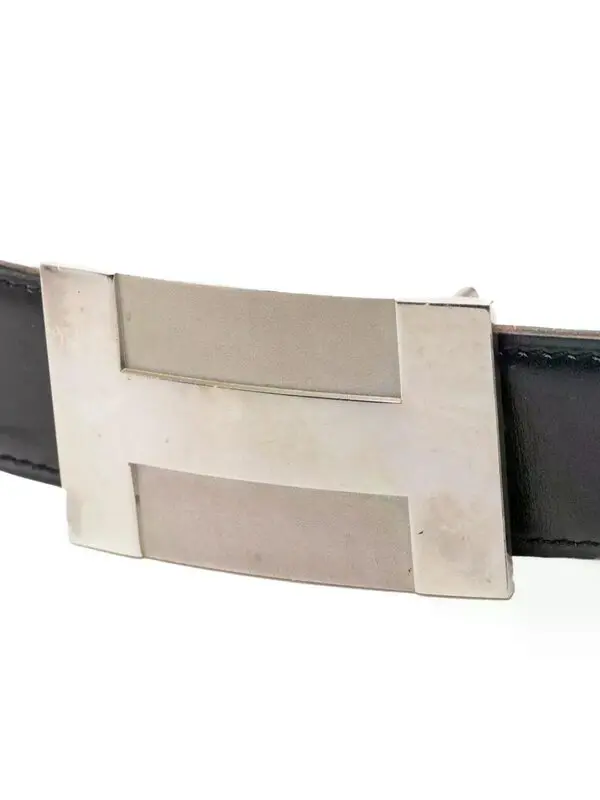 Hermès 2008 Box Calf H Plate Reversible Belt