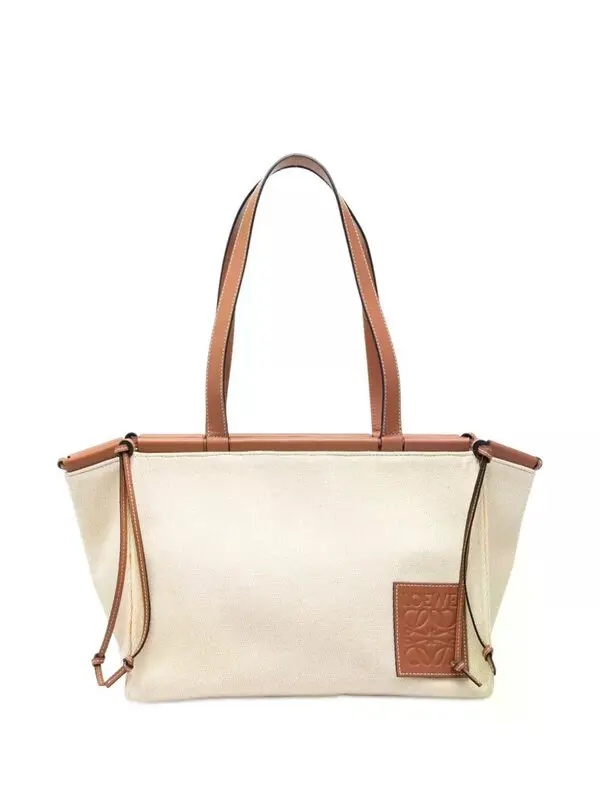 Loewe Small Canvas Cushion Tote - Brown