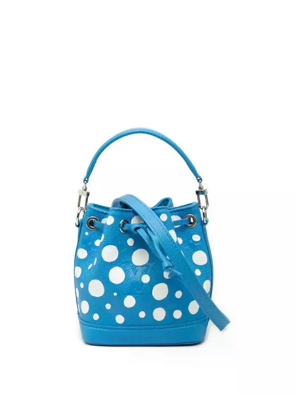 LOUIS VUITTON Yayoi Kusama Monogram Giant Empreinte Infinity Dots Nano Noe Bucket Bag - Blue
