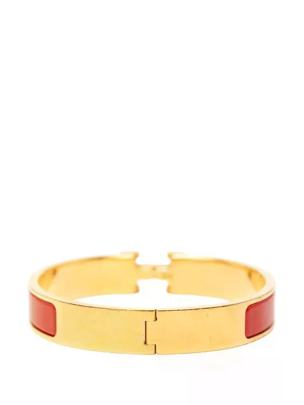 Hermès Narrow Enamel Clic H Bracelet Pm - Gold