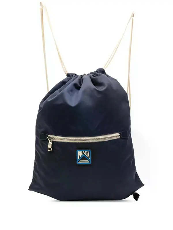 Prada 2000-2026 Tessuto Drawstring Backpack - Blue