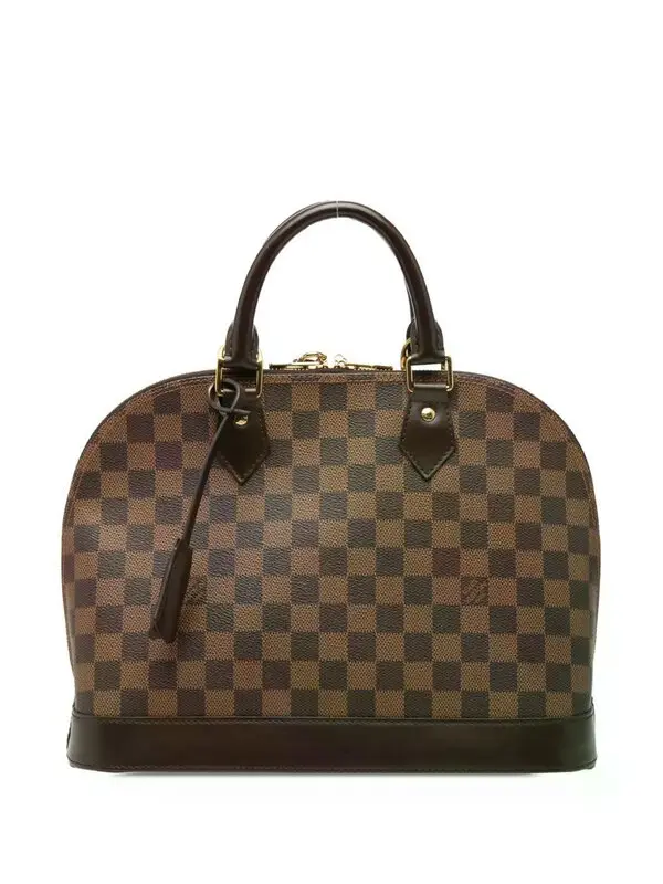 LOUIS VUITTON 2015 Damier Ebene Alma Pm Handbag - Brown