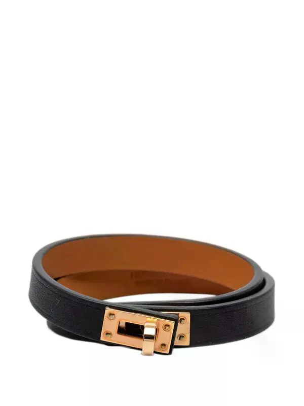 Hermès 2023 Swift Kelly Double Tour Bracelet - Black