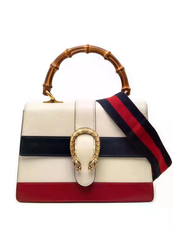 Gucci 2016-2026 Medium Leather Bamboo Dionysus Web Satchel - Multicolour