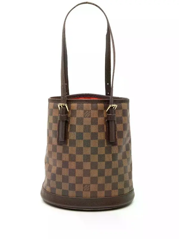 LOUIS VUITTON 1998 Damier Ebene Marais Bucket Bag