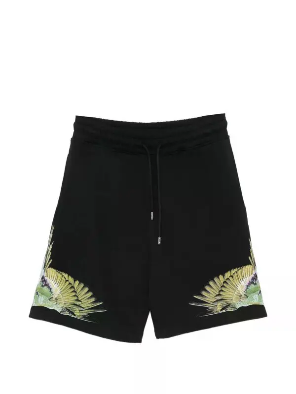 COUNTY OF MILAN Wings-motif Shorts - Black