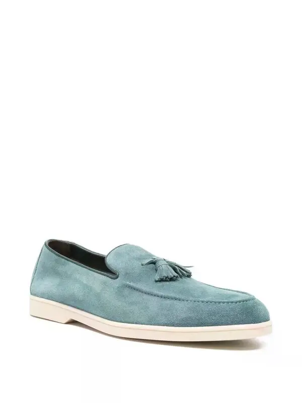 DOUCAL'S Tassel-detail Suede Loafers - Blue