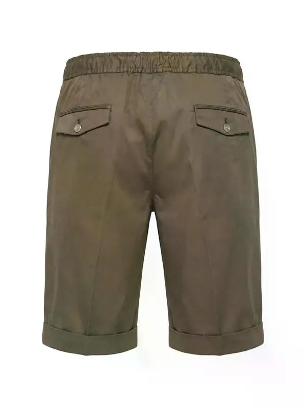 BARBA NAPOLI Pleated Drawstring Shorts - Green