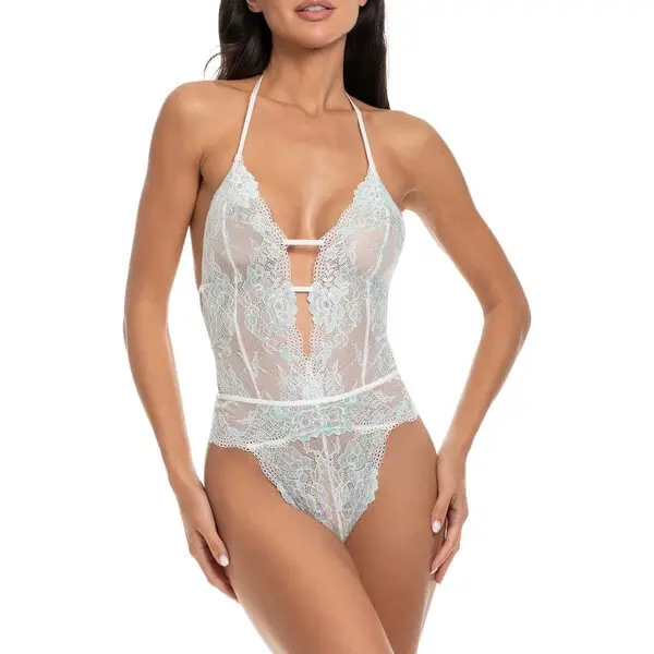 IN BLOOM BY JONQUIL Lillie Strappy Lace Thong Teddy - Ivory