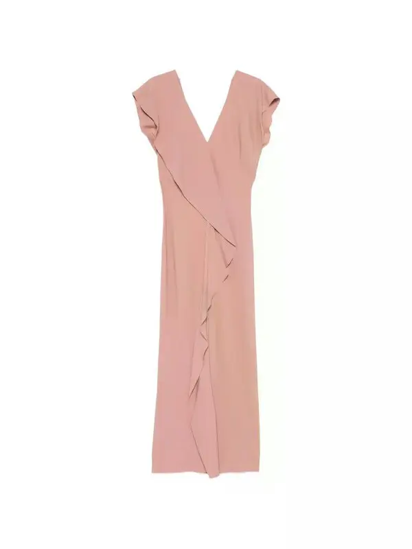 Patrizia Pepe Ruffled V-neck Maxi Dress