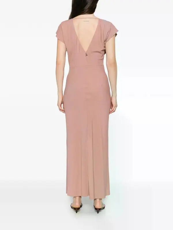Patrizia Pepe Ruffled V-neck Maxi Dress