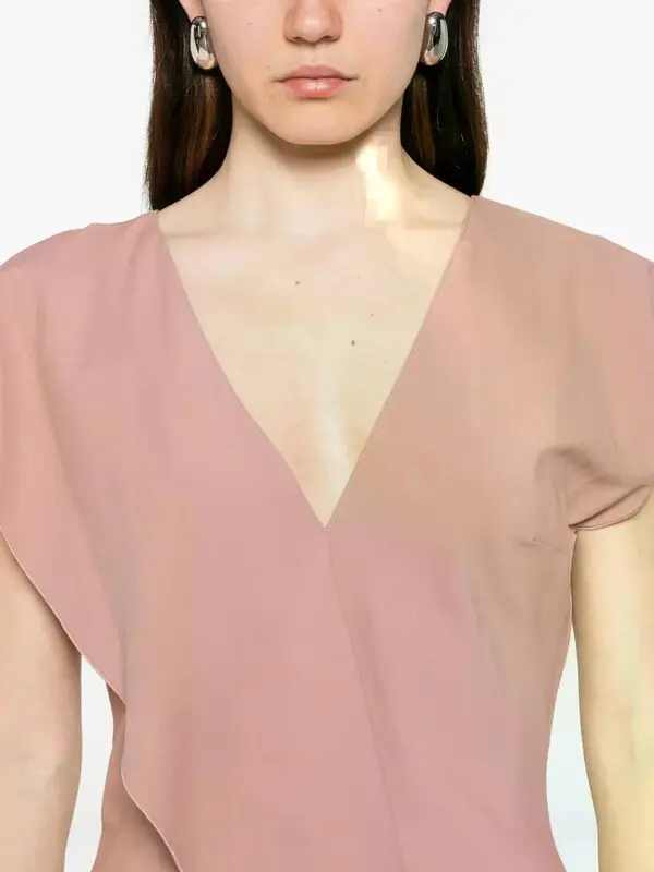 Patrizia Pepe Ruffled V-neck Maxi Dress
