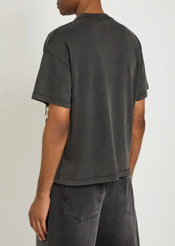 ASKYURSELF Logo-print Distressed Cotton T-shirt
