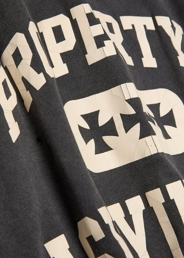 ASKYURSELF Logo-print Distressed Cotton T-shirt
