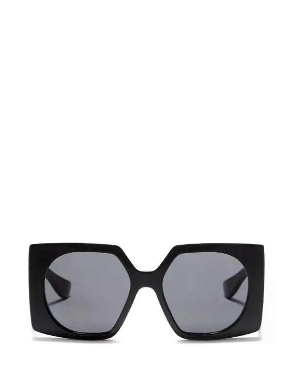 Valentino Garavani Rectangular Acetate Sunglasses - Black